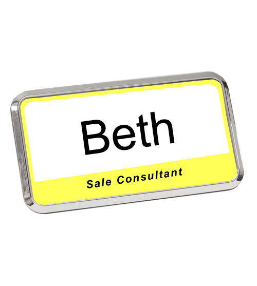 Rounded Rectangle Badge – Large Silver • Apex Trophies & Engraving